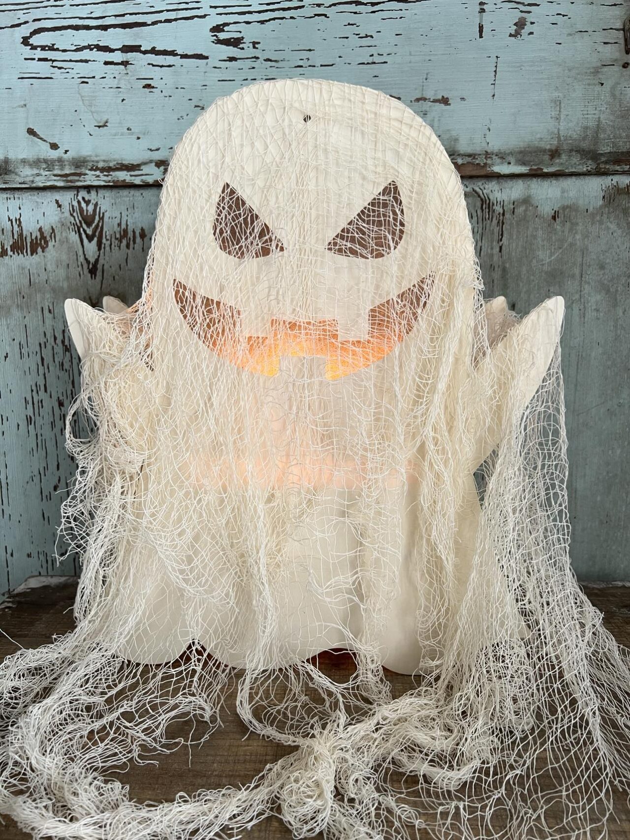 How To Make A Light Up Ghost Using Dollar Tree Items - The Shabby Tree