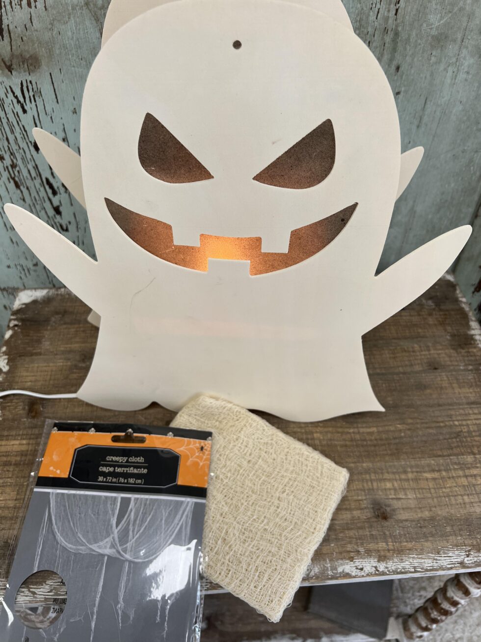 How To Make A Light Up Ghost Using Dollar Tree Items - The Shabby Tree