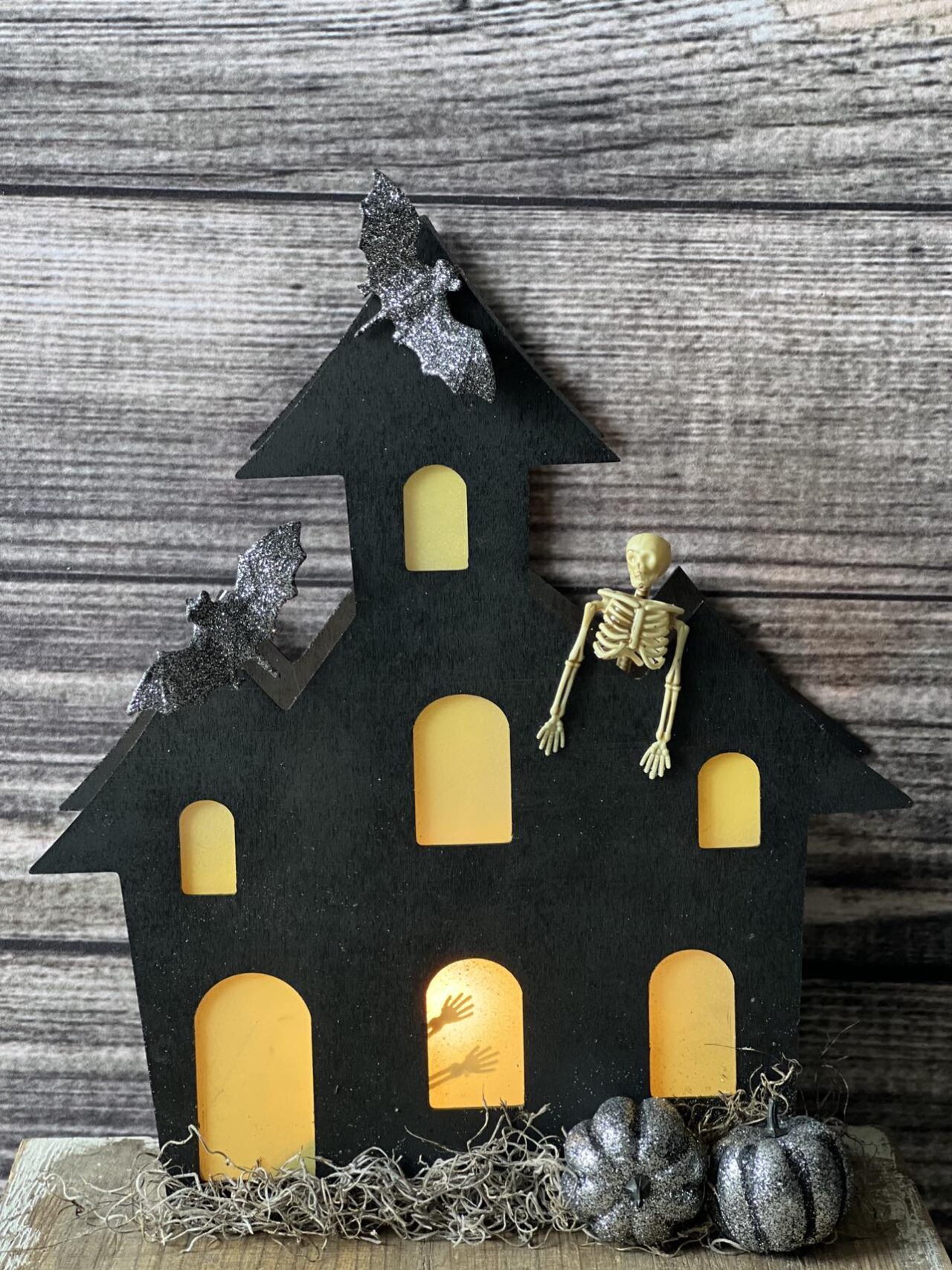 How To Make A Light Up Halloween House Using Dollar Tree Items - The ...