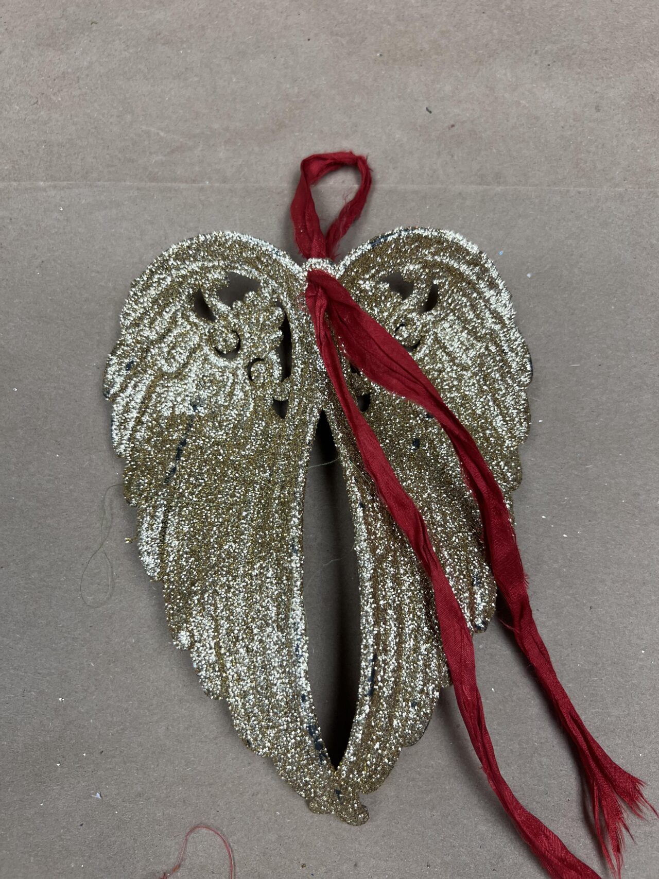 Walmart Christmas Angel Wing Ornament Makeover - The Shabby Tree