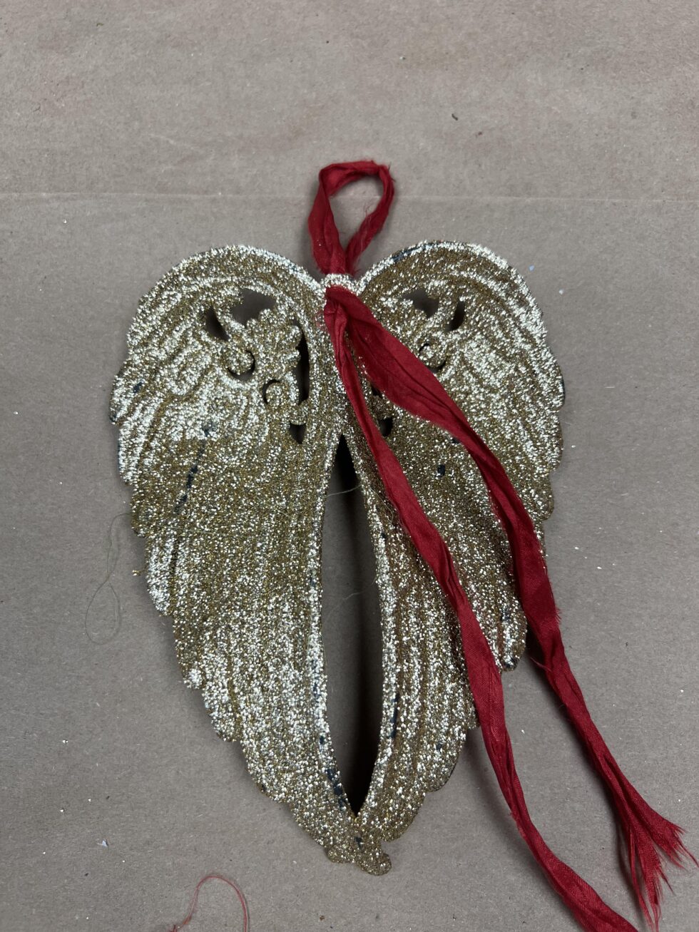 Walmart Christmas Angel Wing Ornament Makeover - The Shabby Tree