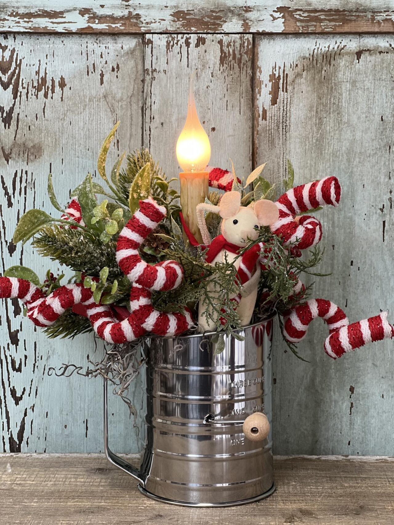 How To Turn A Sifter Into A Christmas Decoration - The Shabby Tree