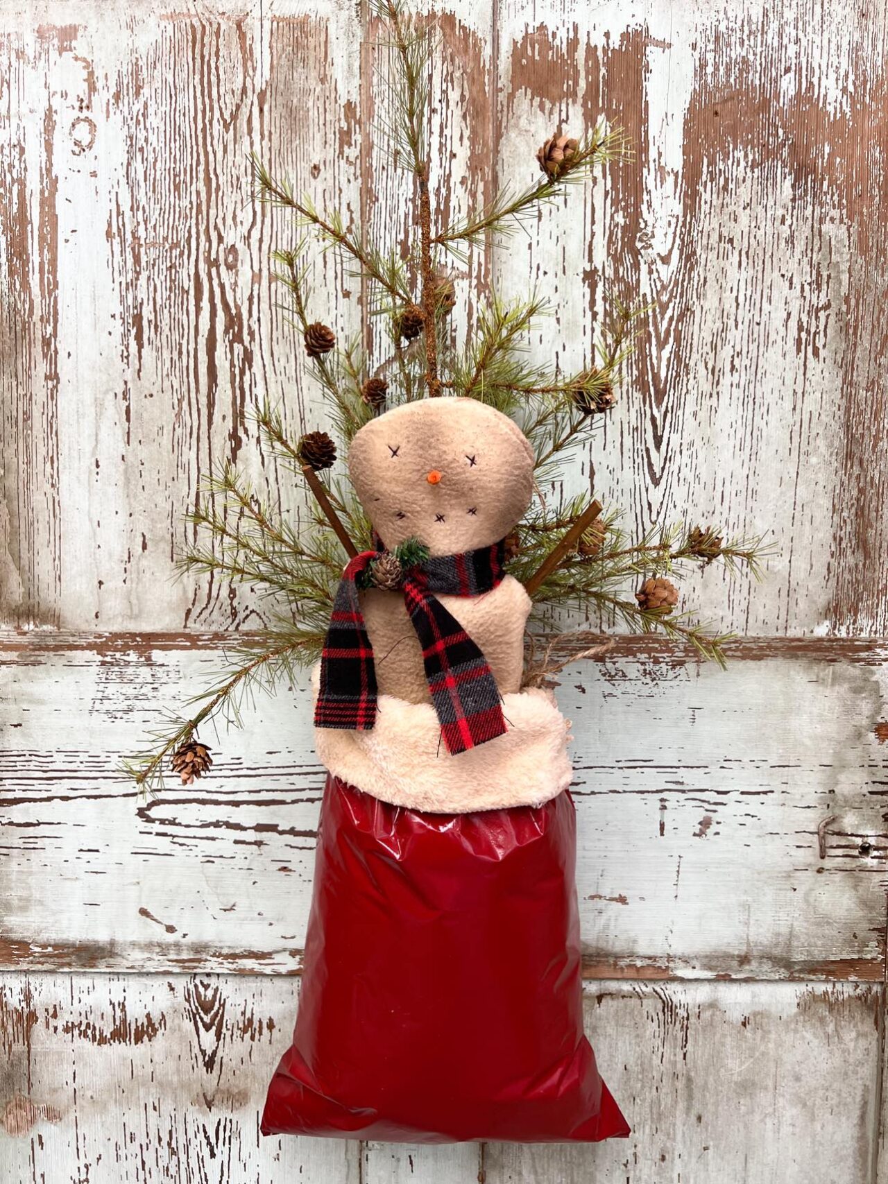 How To Make A Santa Sack - The Shabby Tree