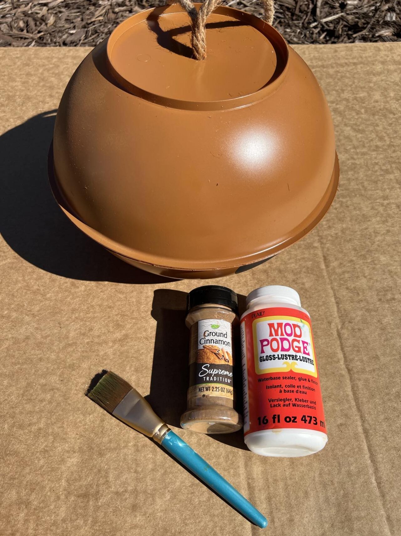 How To Make A Rusty Bell Out Of Plastic Bowls - The Shabby Tree