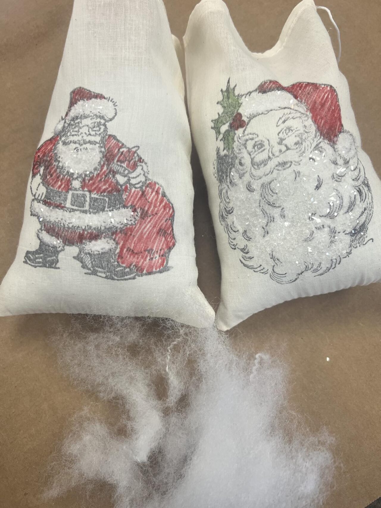 DIY Christmas Decor Using A Muslin Sack - The Shabby Tree