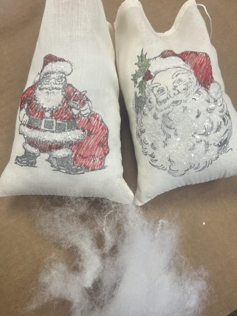 DIY Christmas Decor Using A Muslin Sack - The Shabby Tree