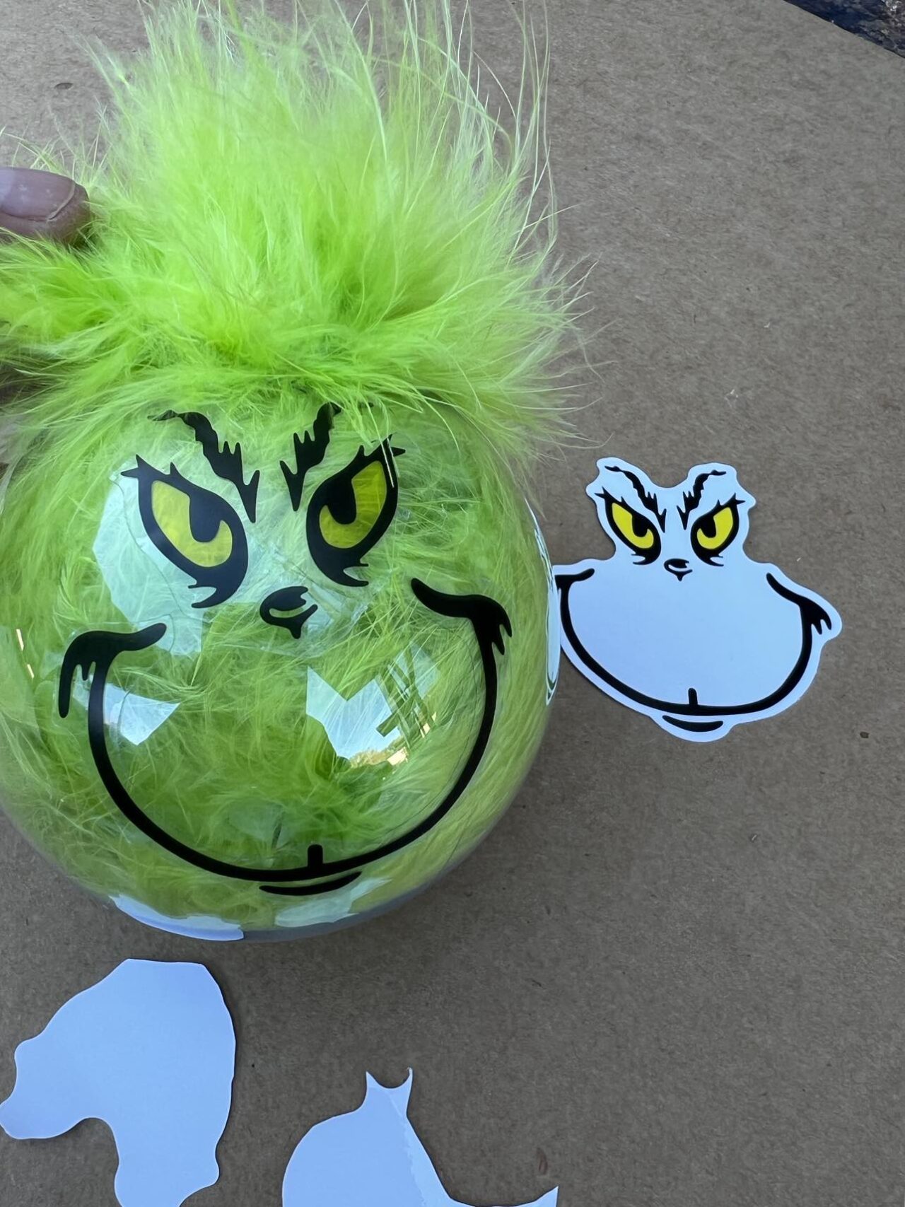 How To Make A Grinch Ornament - The Shabby Tree