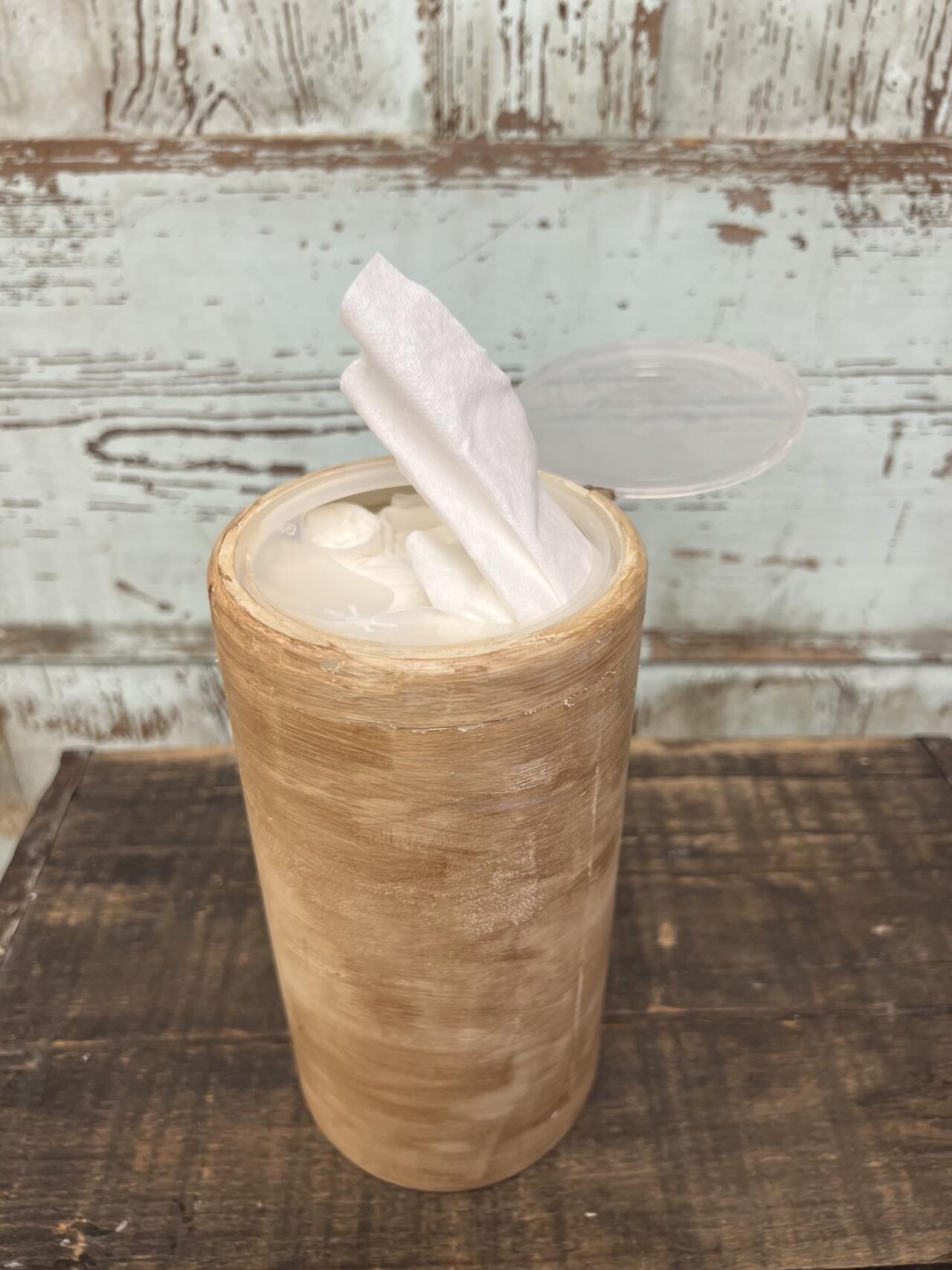 How To Make A Tissue Holder Out Of A Clorox Wipe Container - The Shabby ...