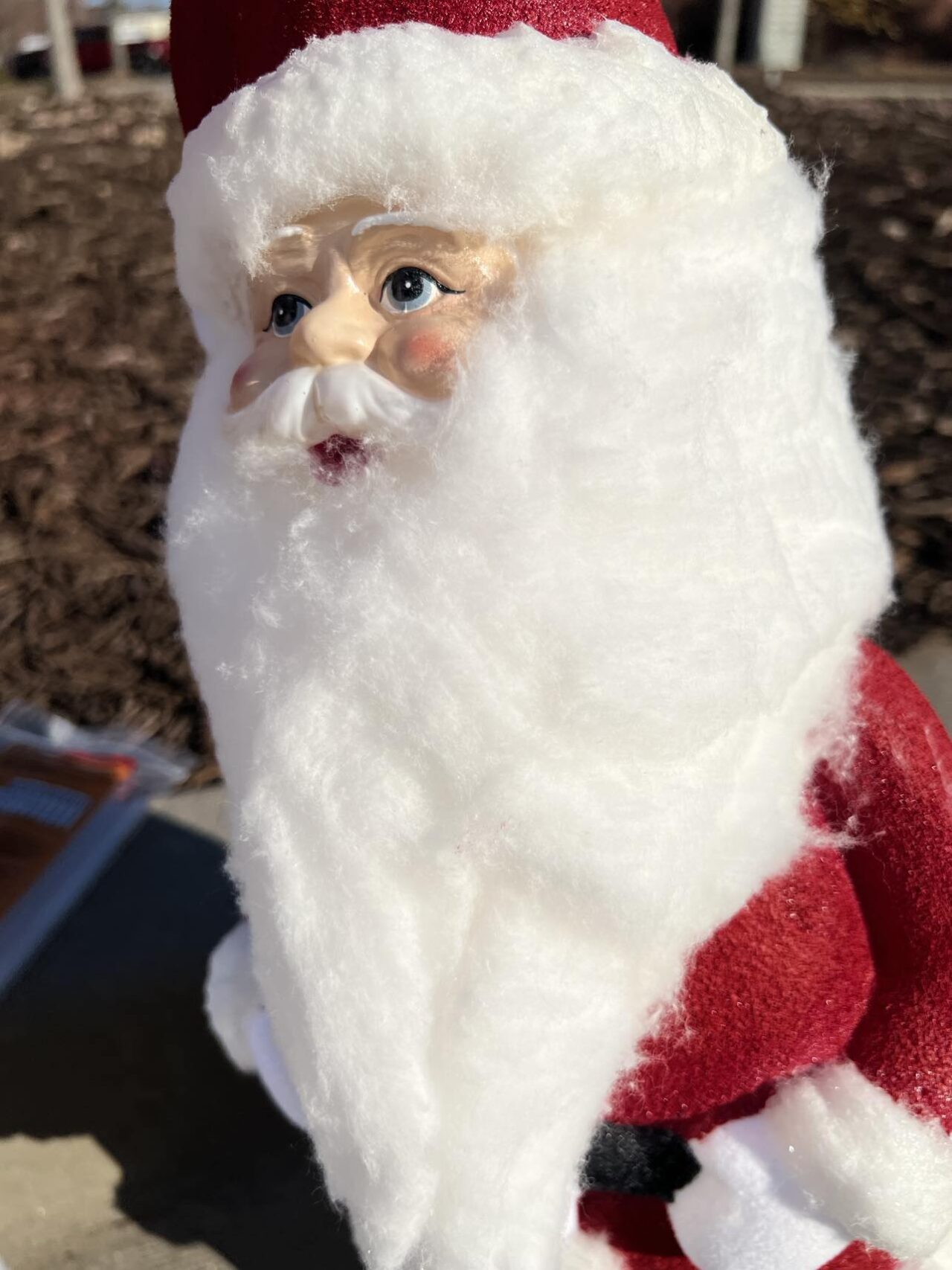Walmart Flocked Santa Makeover - The Shabby Tree