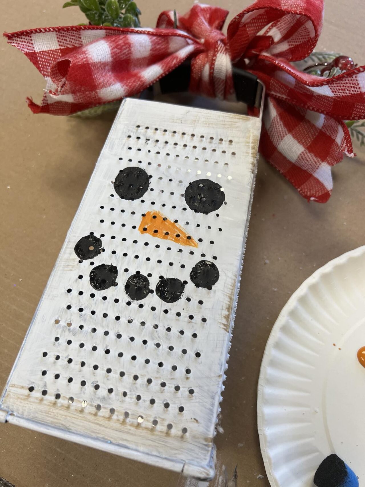 How To Make A Snowman Out Of A Grater - The Shabby Tree
