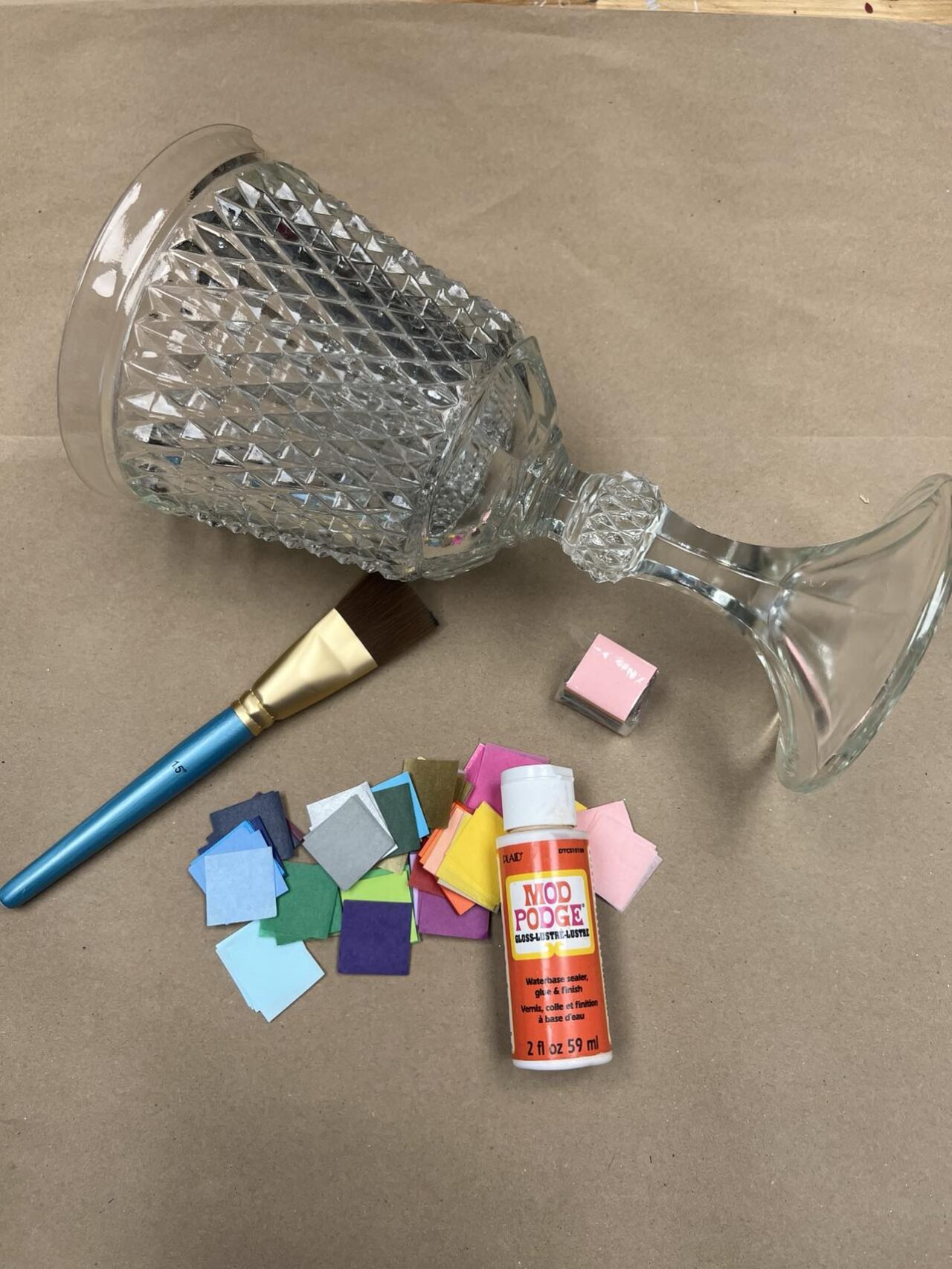 How To Use Tissue Paper On Glass - The Shabby Tree