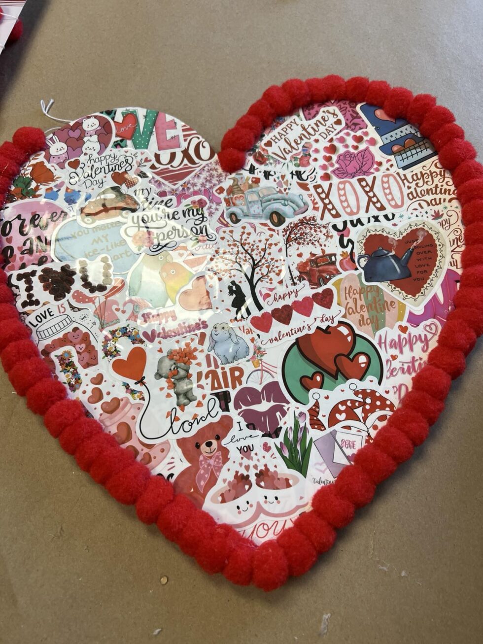 How To Make A Heart Out Of Stickers - The Shabby Tree
