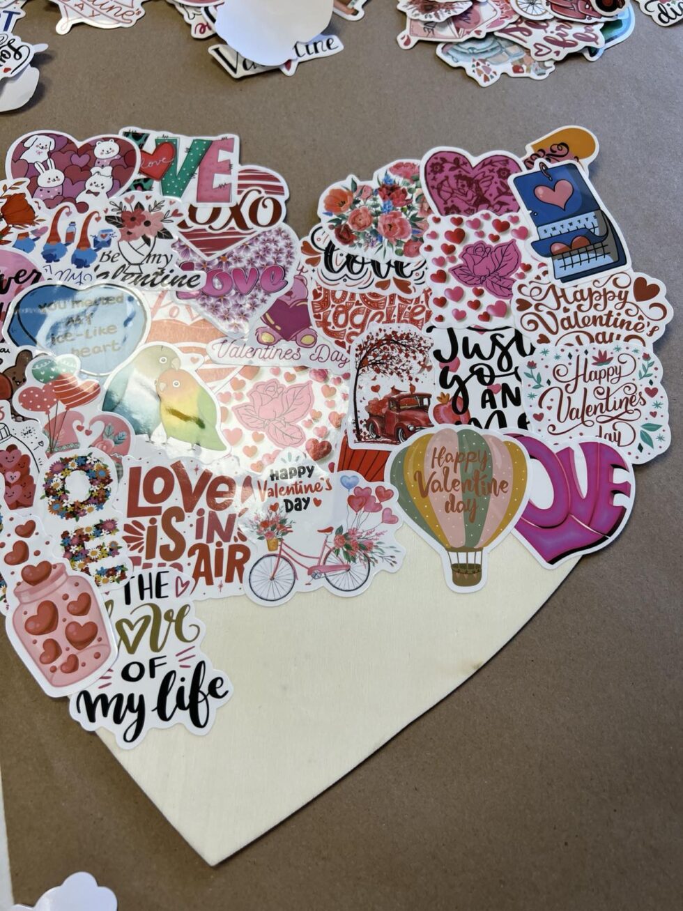How To Make A Heart Out Of Stickers - The Shabby Tree