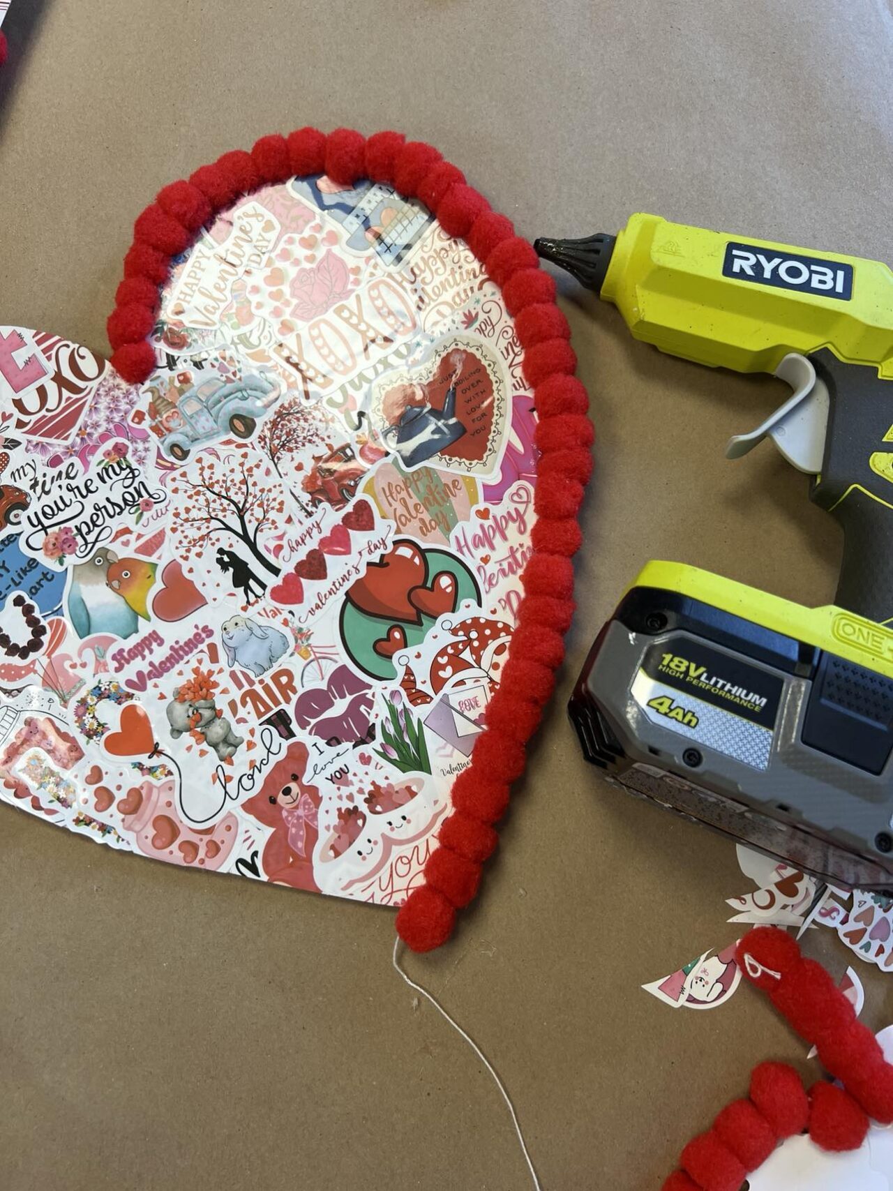 How To Make A Heart Out Of Stickers - The Shabby Tree