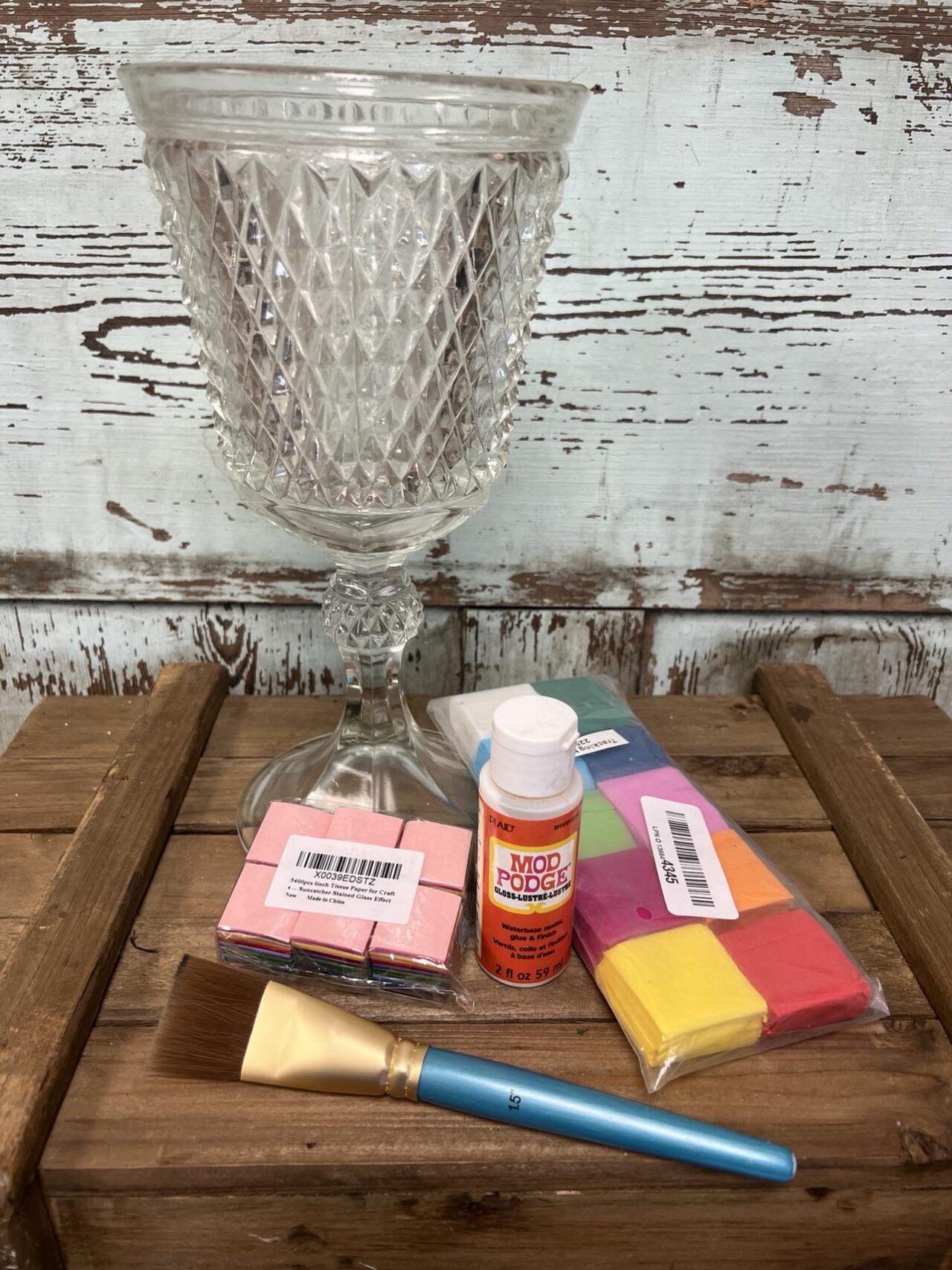 How To Use Tissue Paper On Glass - The Shabby Tree