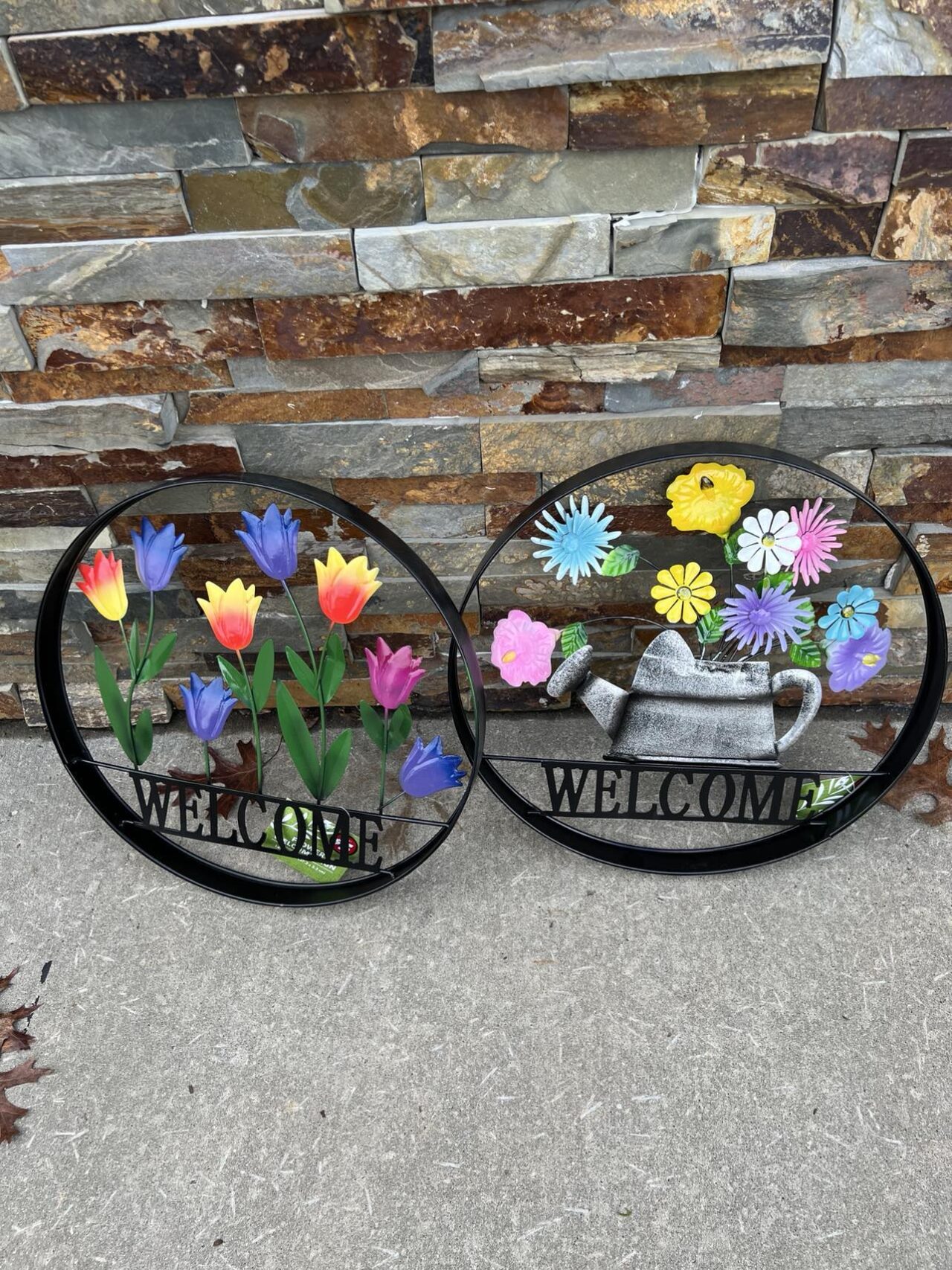 Dollar Tree Plus Flower Welcome Sign Makeover - The Shabby Tree