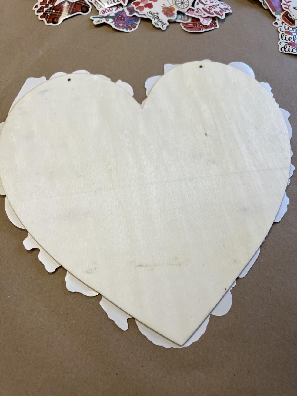How To Make A Heart Out Of Stickers - The Shabby Tree
