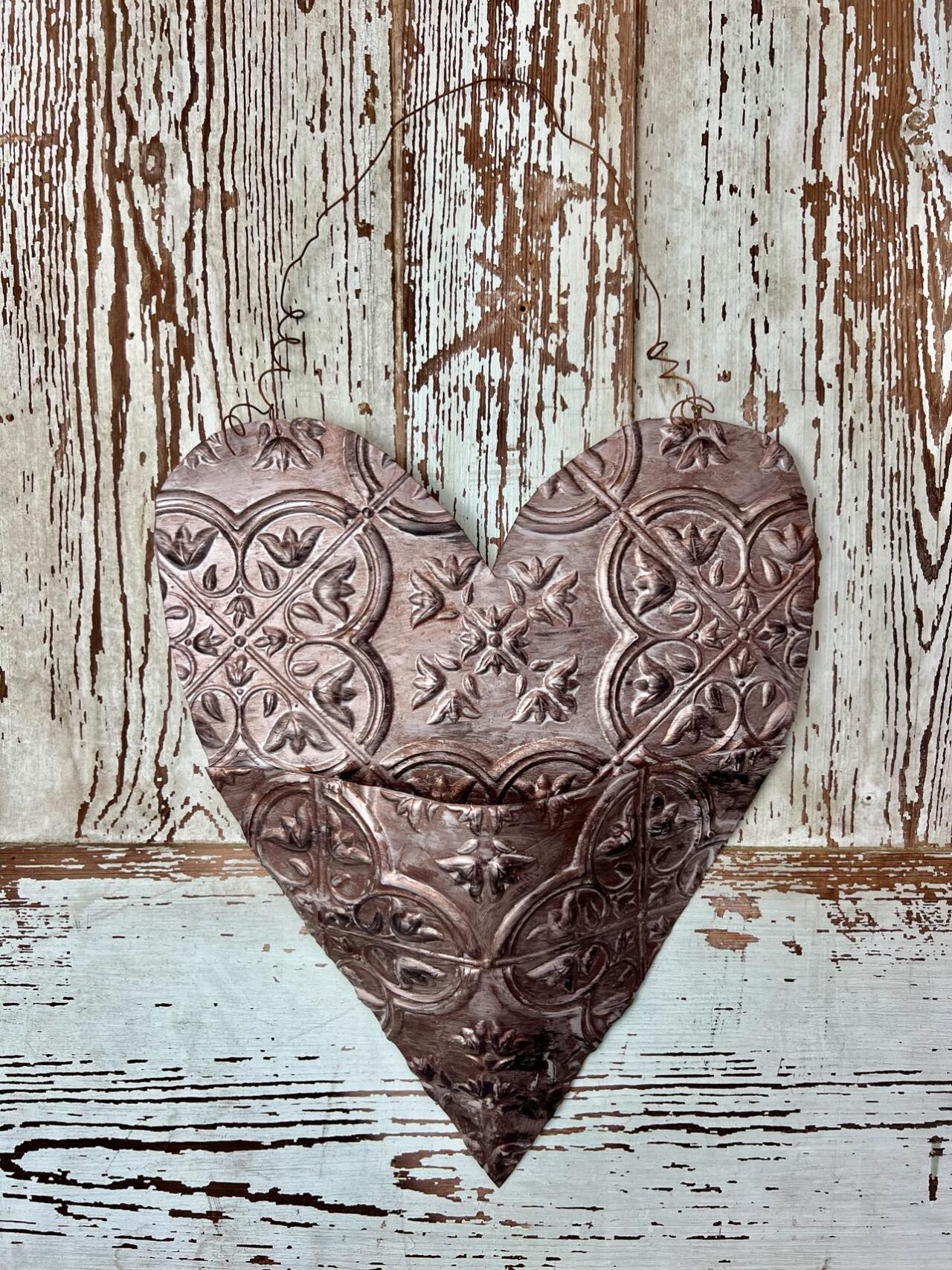 How To Make A Hanging Heart Pocket - The Shabby Tree