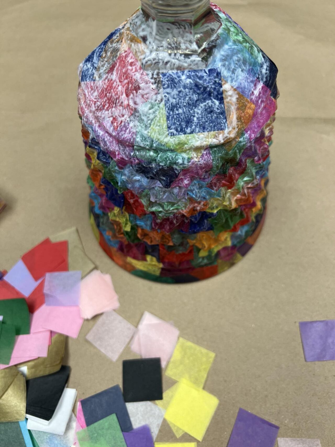 How To Use Tissue Paper On Glass - The Shabby Tree