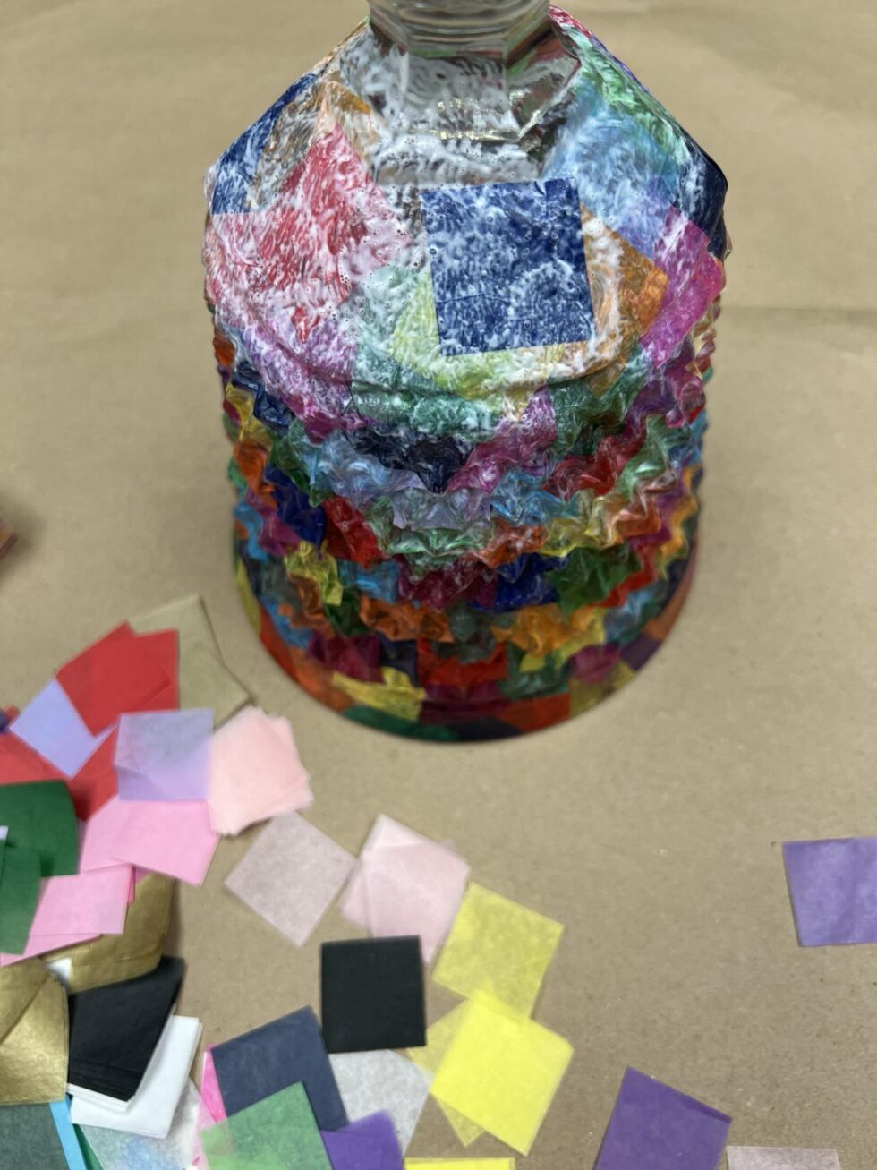 How To Use Tissue Paper On Glass - The Shabby Tree