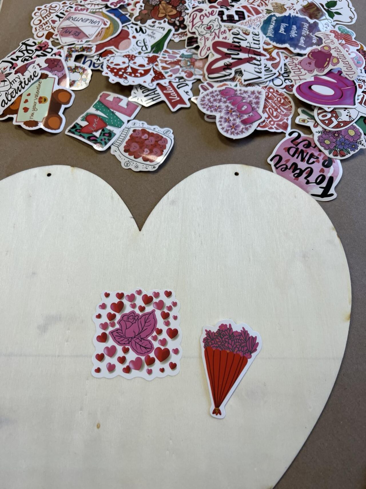 How To Make A Heart Out Of Stickers - The Shabby Tree