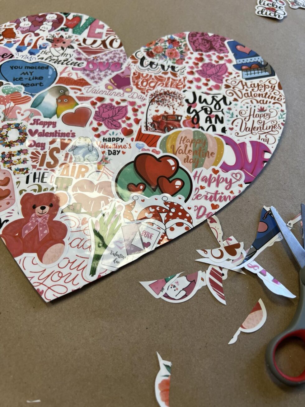 How To Make A Heart Out Of Stickers - The Shabby Tree