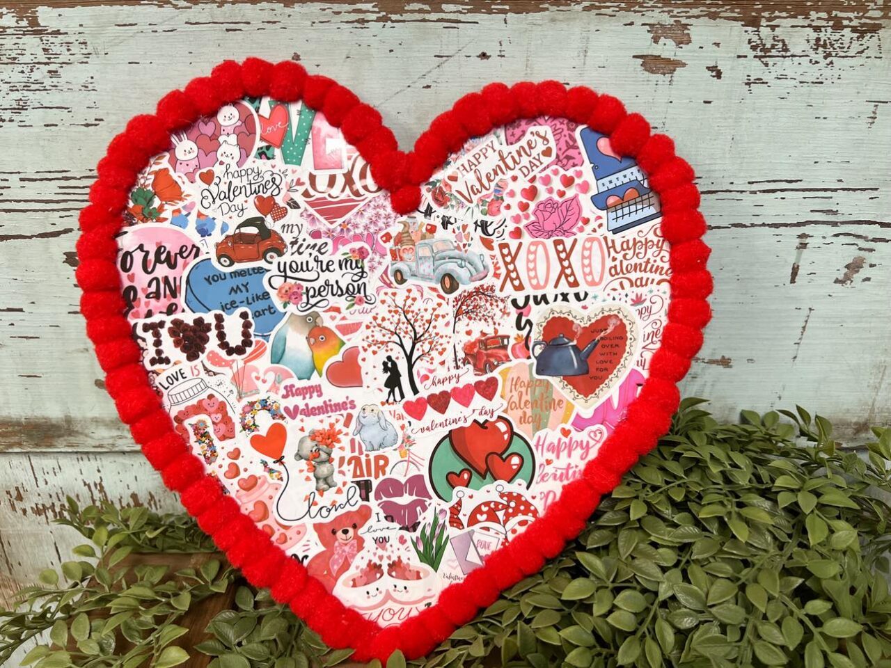 How To Make A Heart Out Of Stickers - The Shabby Tree