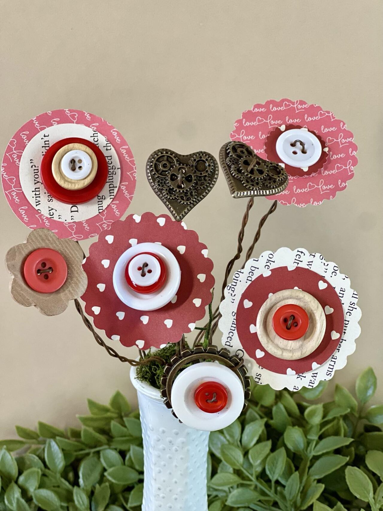 How To Make Flowers Out Of Buttons - The Shabby Tree