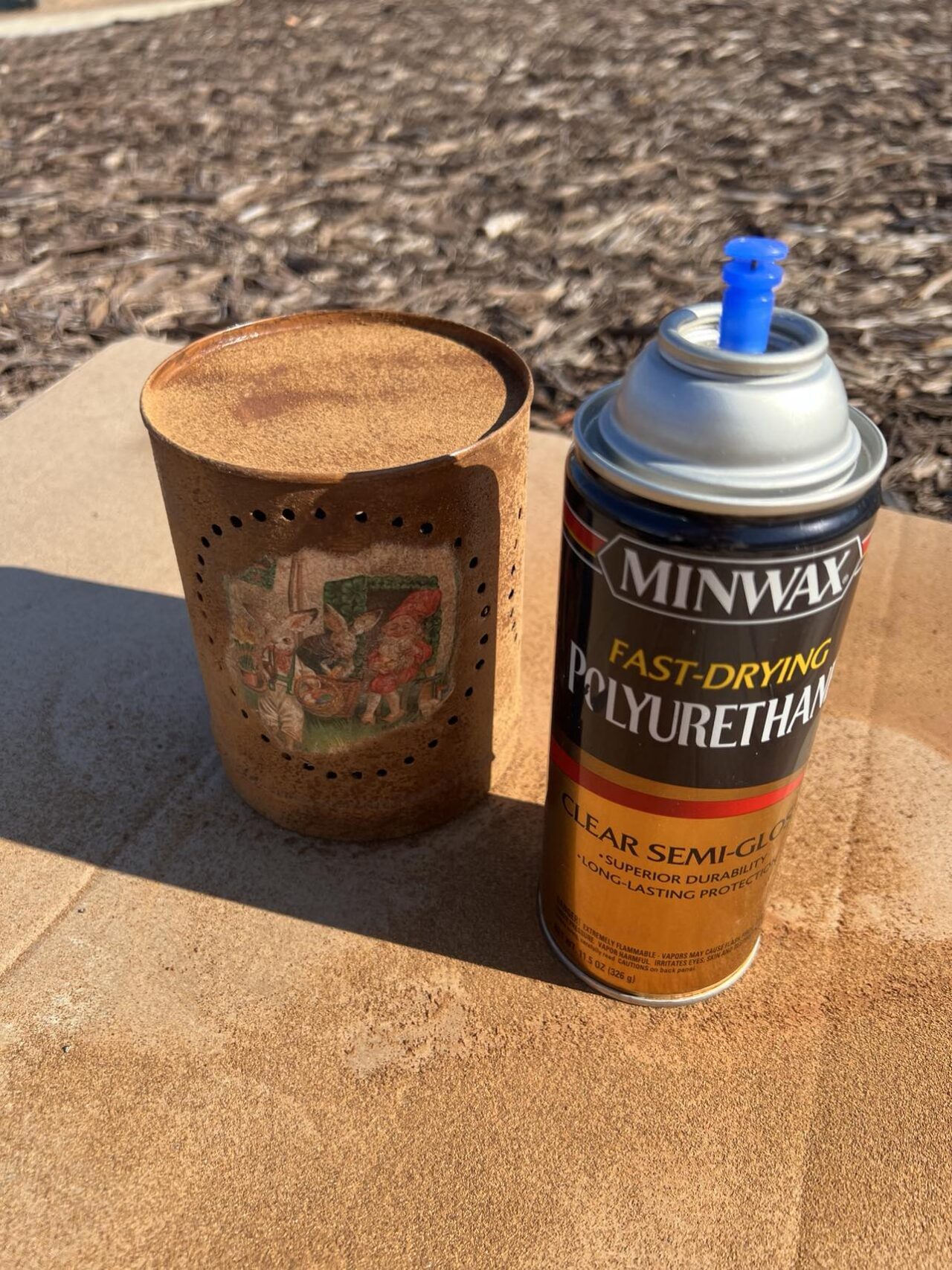 Thrift Store Metal Container Makeover - The Shabby Tree