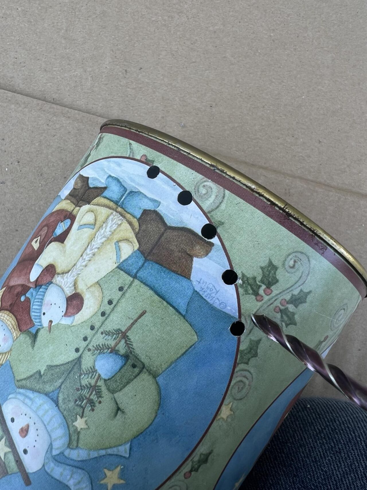 Thrift Store Metal Container Makeover - The Shabby Tree