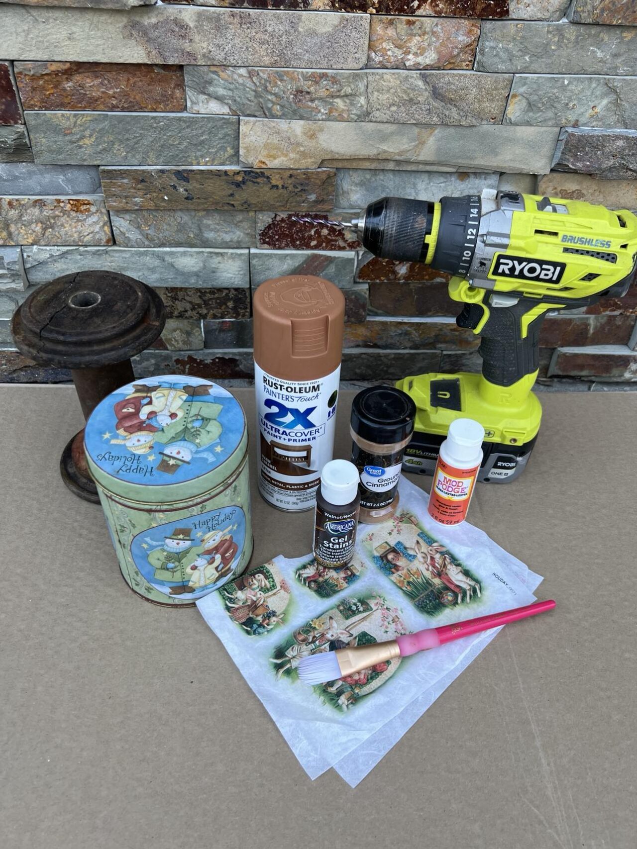 Thrift Store Metal Container Makeover - The Shabby Tree