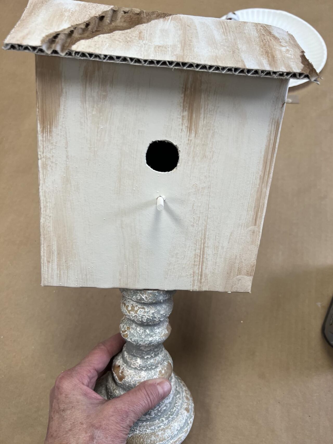 How To Make A Birdhouse Out Of A Recycled Box - The Shabby Tree