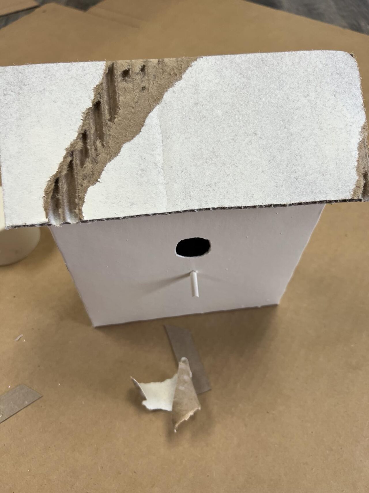 How To Make A Birdhouse Out Of A Recycled Box - The Shabby Tree