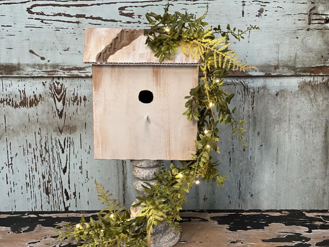 How To Make A Birdhouse Out Of A Recycled Box - The Shabby Tree