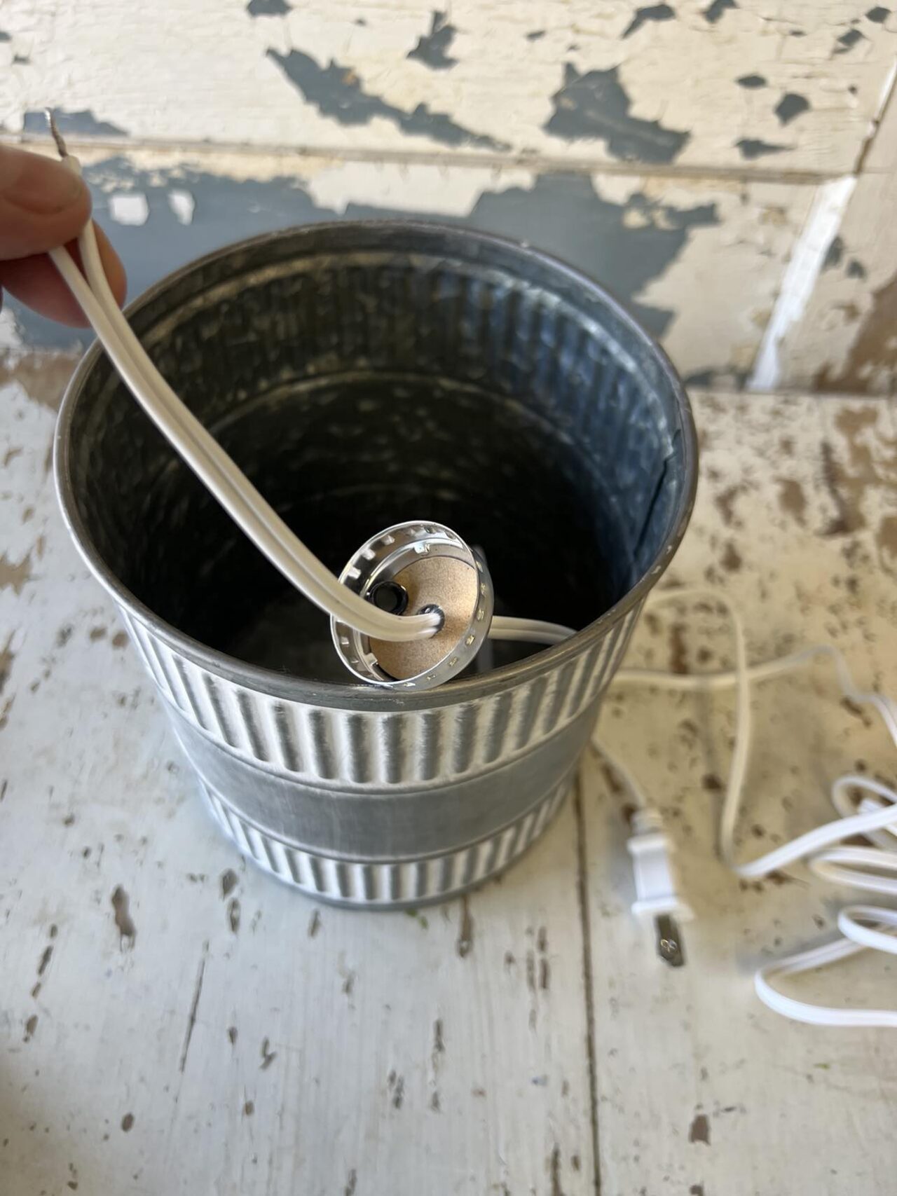 How To Make A Lamp Out Of A Container - The Shabby Tree