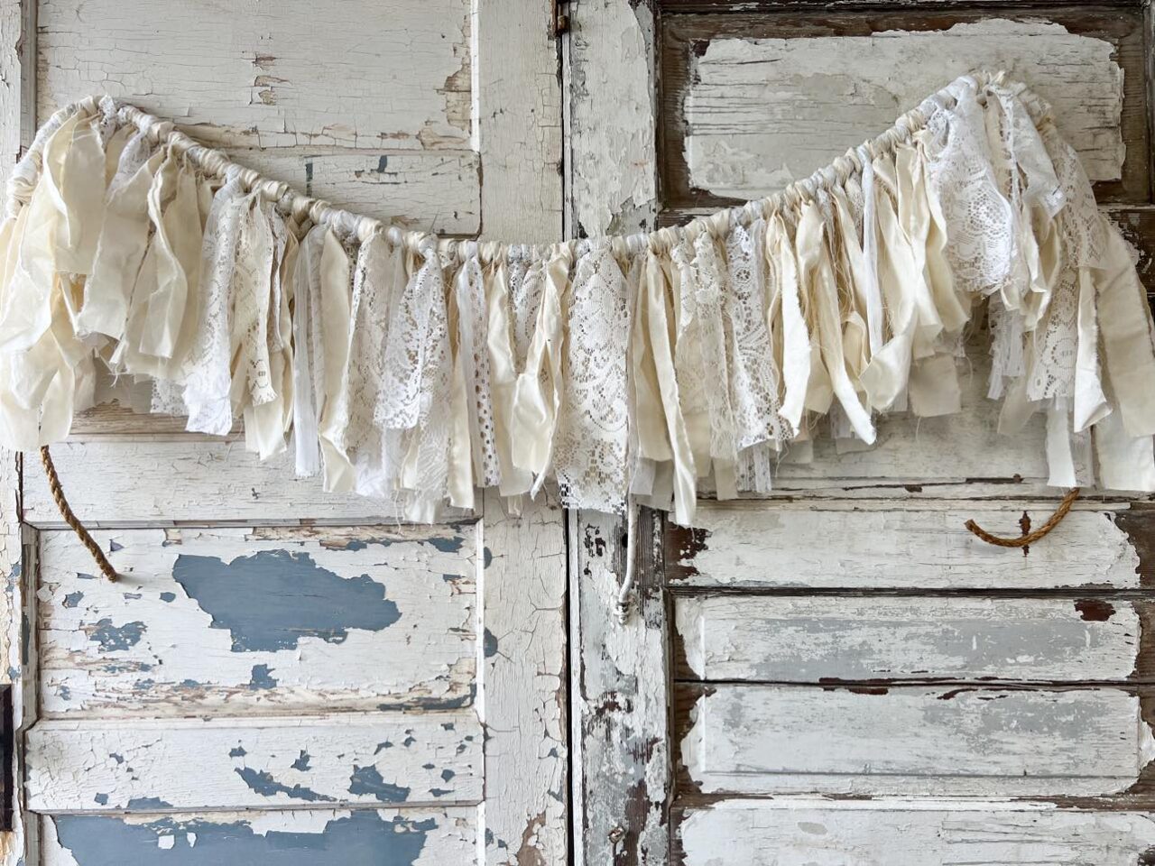 How To Make A Fabric Rag Garland - The Shabby Tree