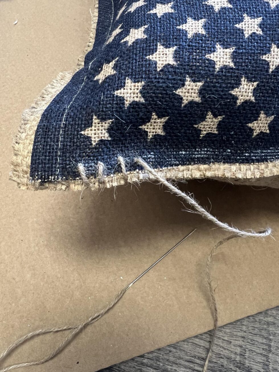 How To Make A Flag Pillow - The Shabby Tree