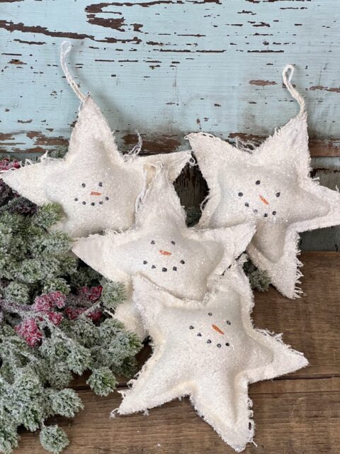 Fabric Ornament Makeover - The Shabby Tree
