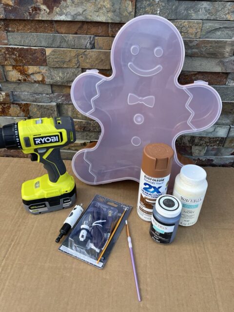 DIY Gingerbread Man Craft Using a Walmart Container: Festive Holiday ...