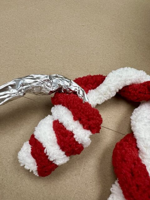 DIY Candy Cane Decoration with Aluminum Foil: Easy Holiday Craft - The ...