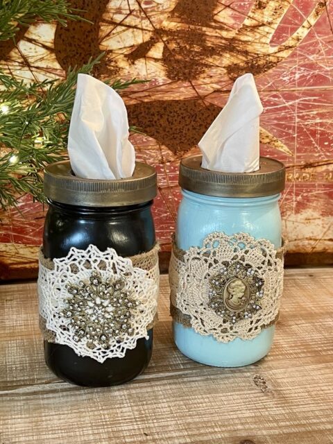 How To Turn A Mason Jar Into A Tissue Holder - The Shabby Tree