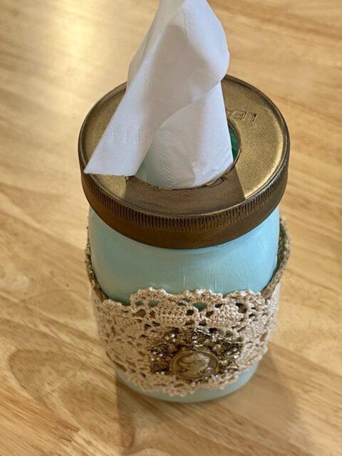 How To Turn A Mason Jar Into A Tissue Holder - The Shabby Tree