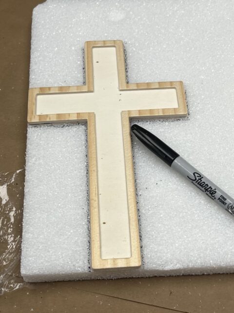 Styrofoam Cross Craft Using Air Dry Clay - The Shabby Tree
