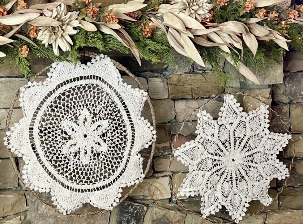 How To Make Hanging Doilies - The Shabby Tree