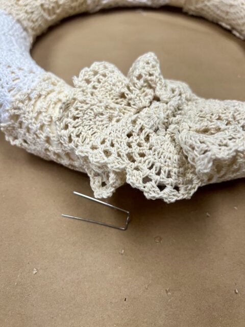 DIY Wreath Using Doilies - The Shabby Tree