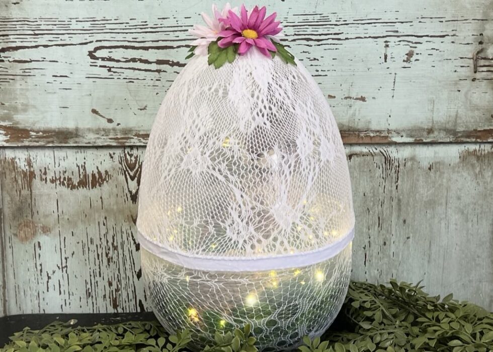 Walmart Easter Jumbo Egg Makeover - The Shabby Tree