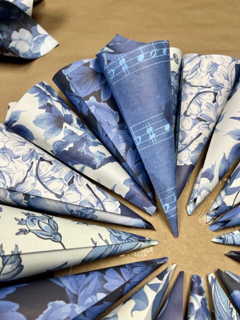 DIY Paper Cone Wreath - The Shabby Tree