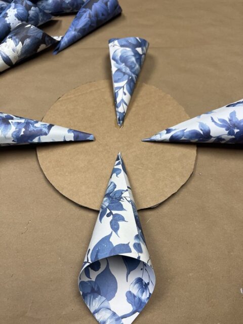 DIY Paper Cone Wreath - The Shabby Tree