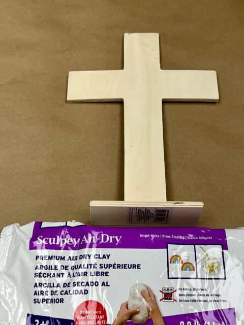 How To Make A Cross Using Sculpey Air Dry Clay - The Shabby Tree