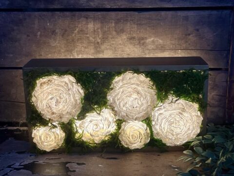 DIY Light Up Resin Flowers Using Resin And A Shadow Box - The Shabby Tree